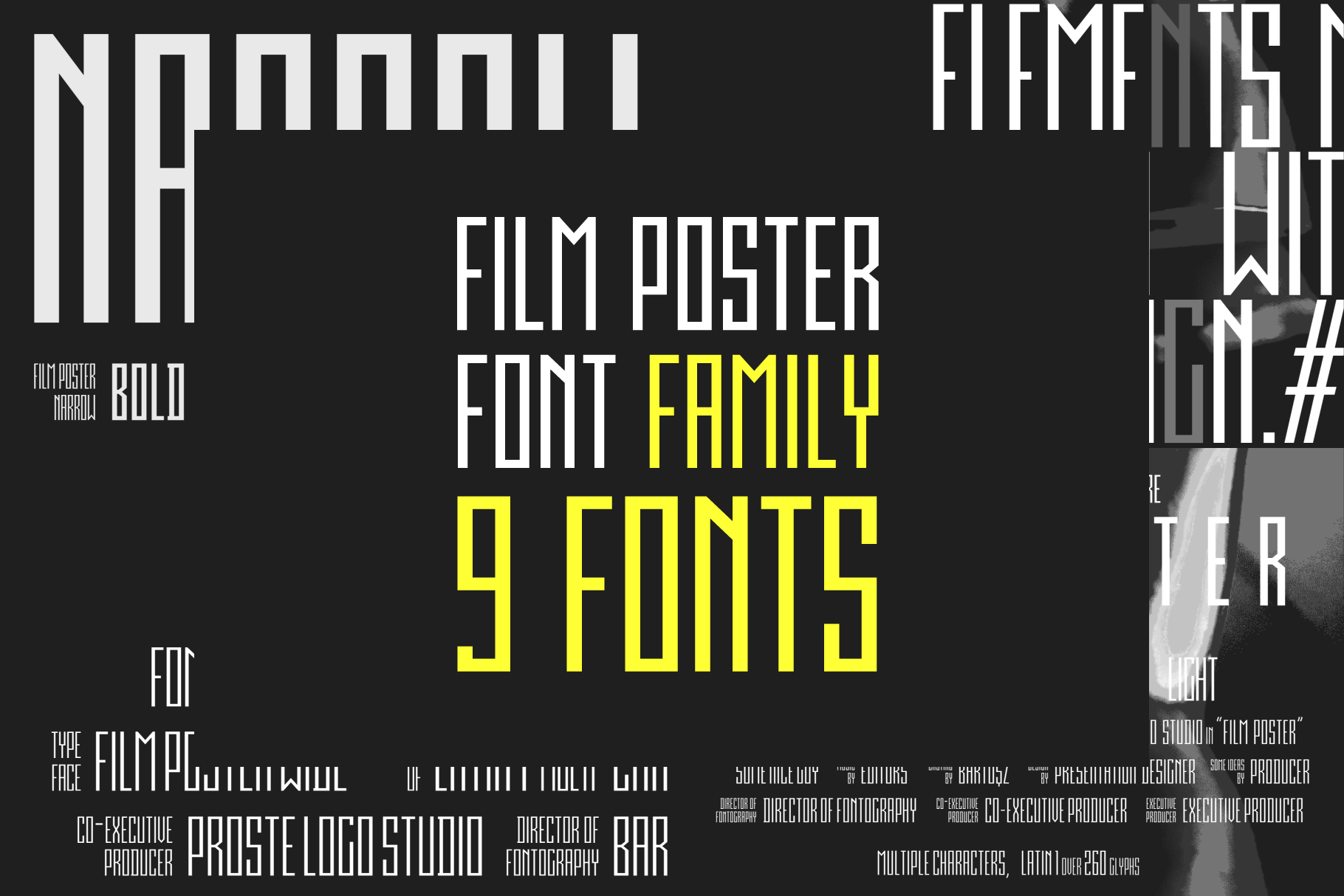 Film Poster Family | 9 Fonts, a Sans Serif Font by Fontsphere