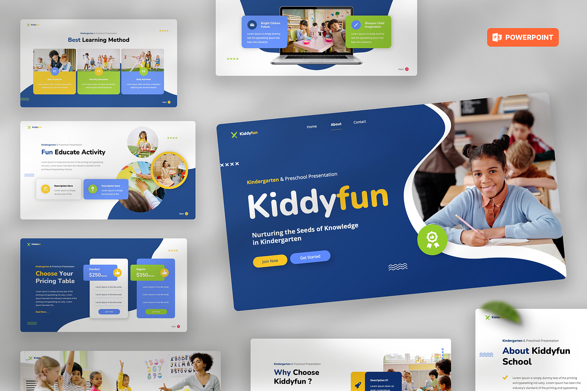 Kindergarten & Preshool Powerpoint, a Presentation Template by SquidPixey