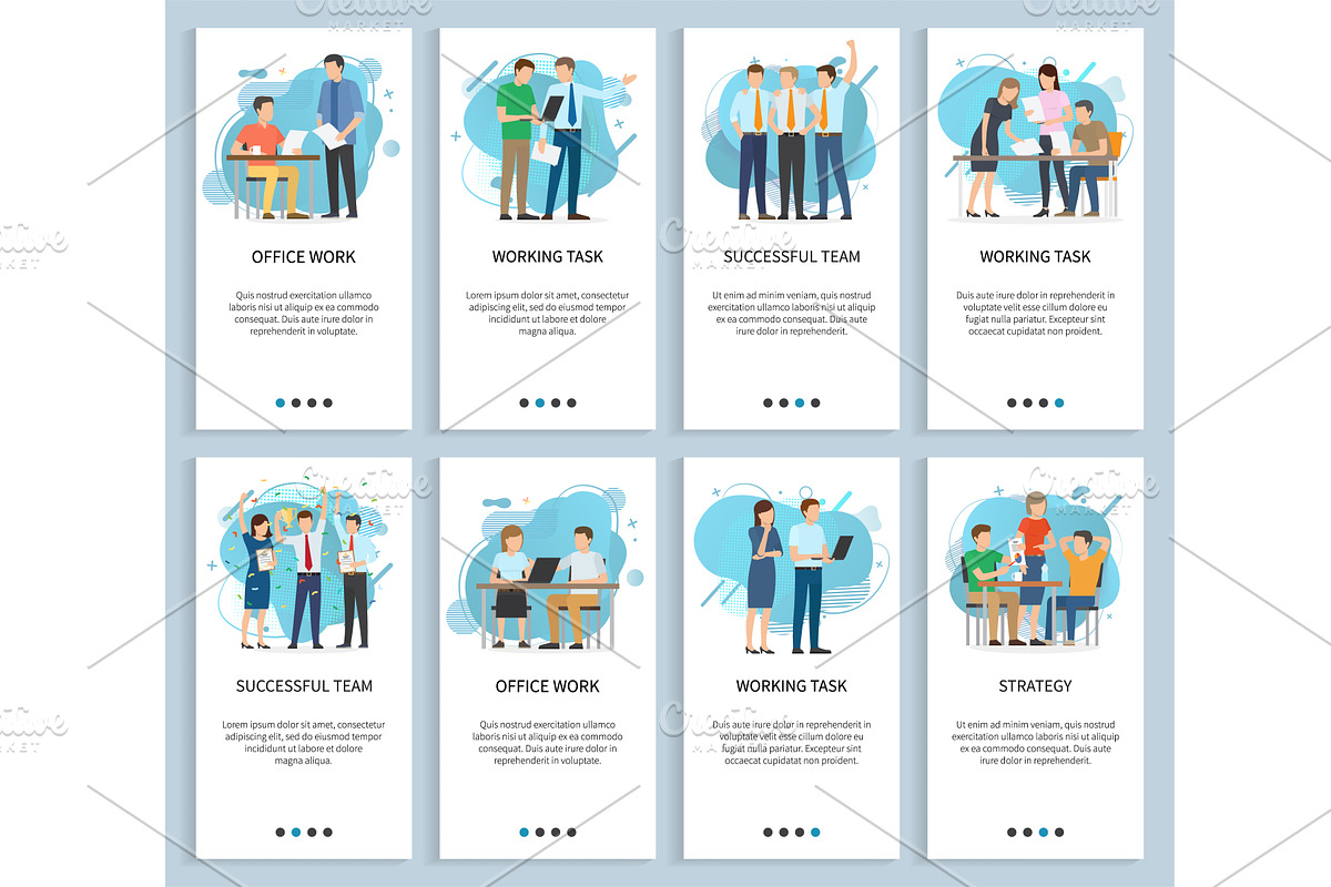 Successful Team and Working Task, a Person Illustration by robuart ...