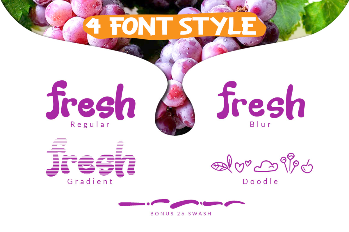 Fresh Grapes Font, a Script Font by khurasan