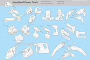 Handheld Power Tools, an Illustration by Industrial Artworks