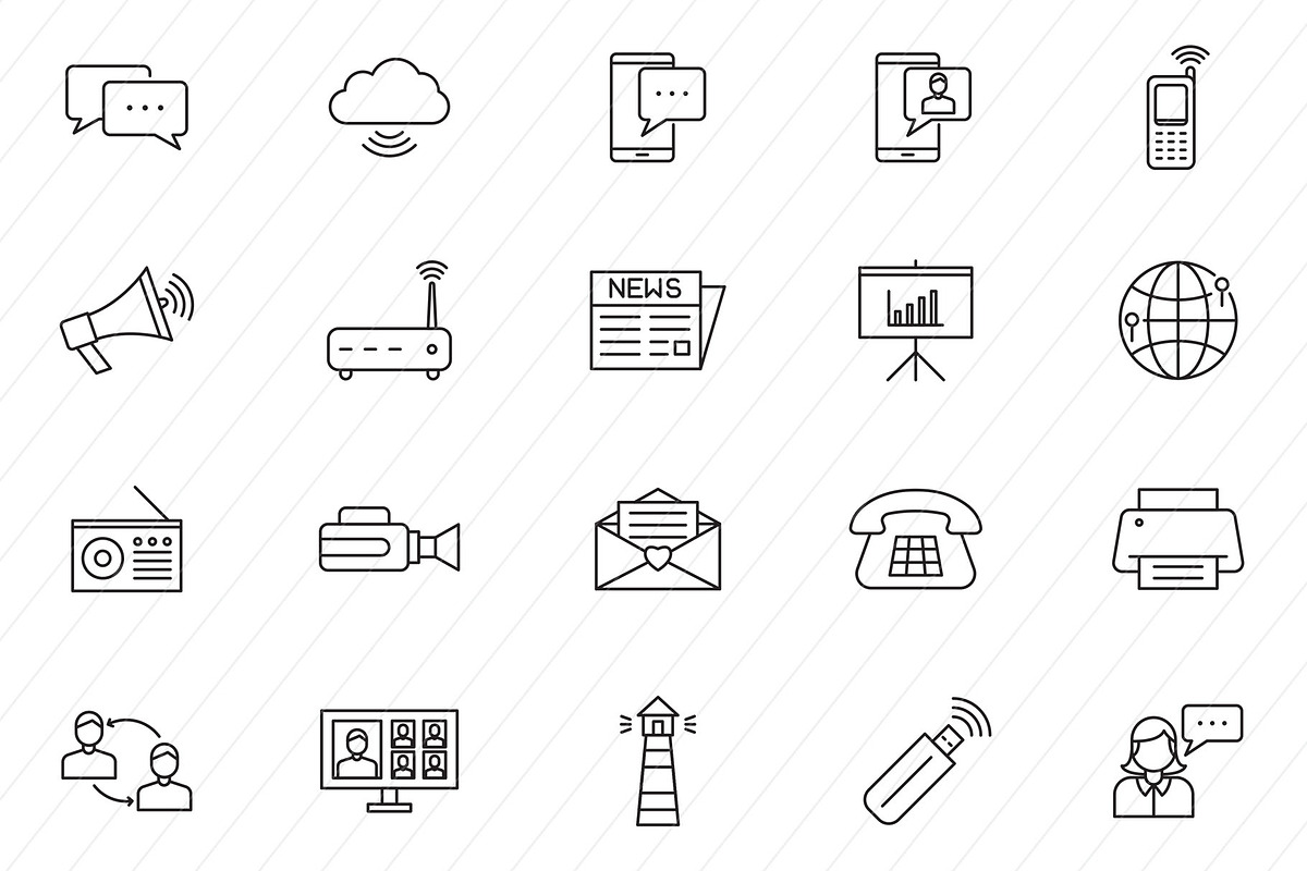 80 Communication Icons, an Icon by Graphic Pear