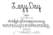 Font Lazy Day Cursive Script Leaning, a Script Font by PageLightStudios