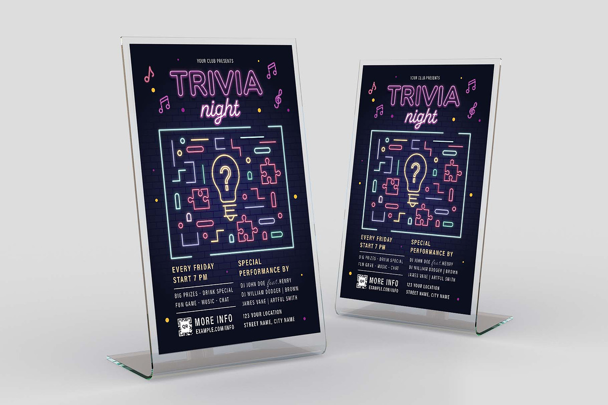 Trivia Quiz Night Flyer Template, a Flyer Template by BrandPacks