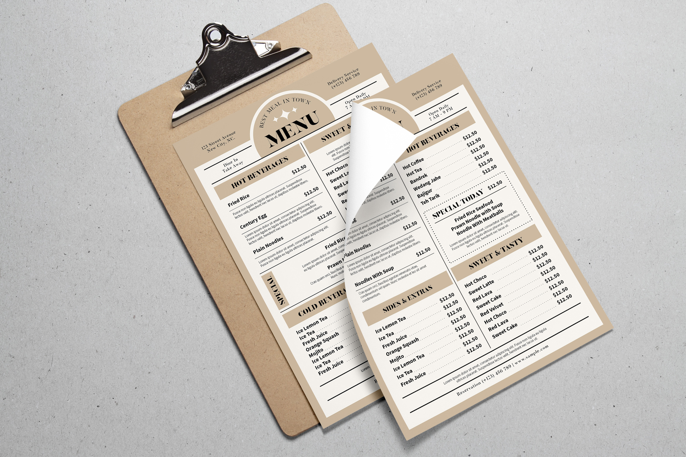 Classic Food Menu Template
