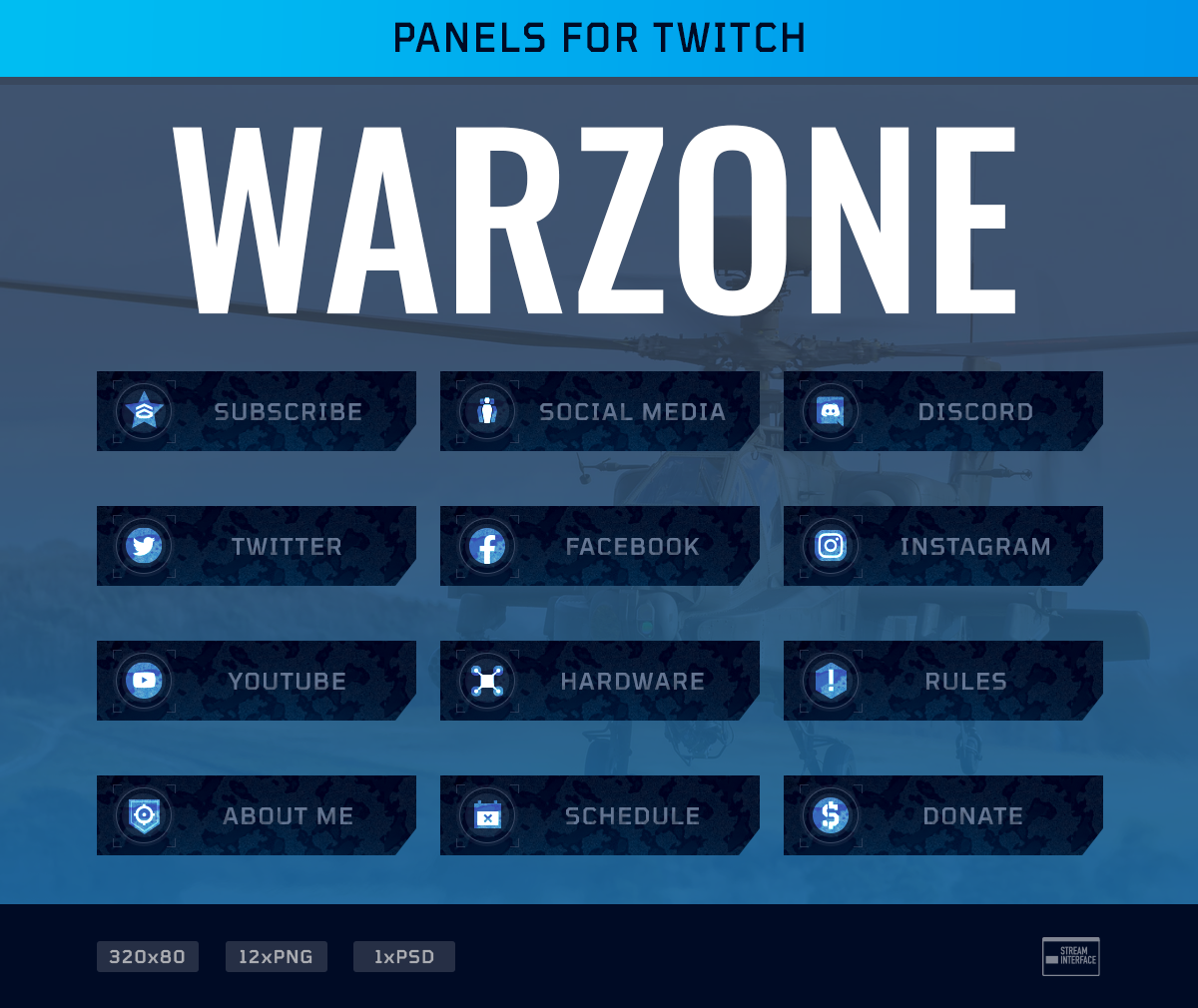 WARZONE - Panels for Twitch, a Graphic by Gear Store | Creative Market