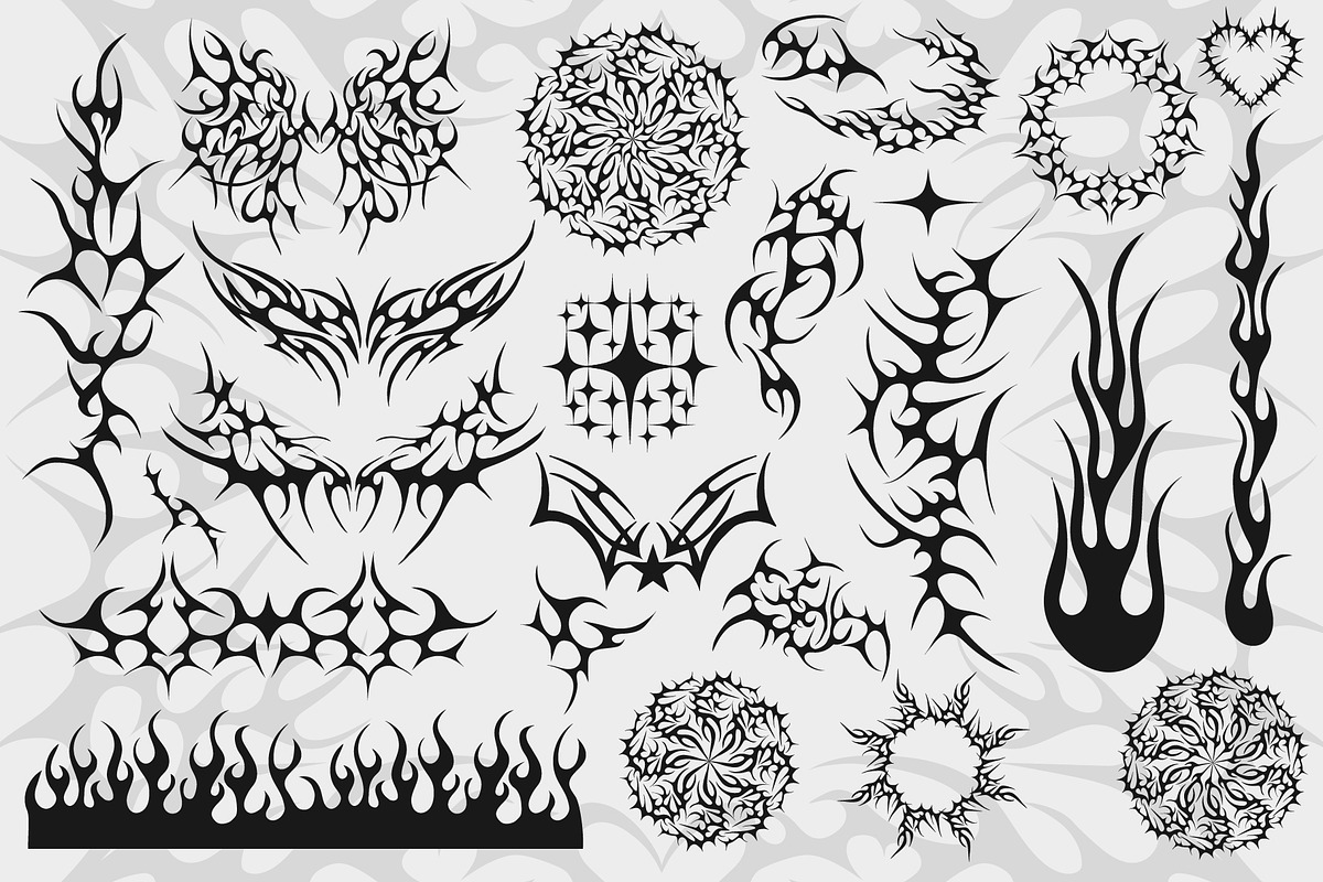 NEO TRIBAL CYBER SIGILISM VECTOR SHAPE | cyber sigilism book, cyber ...