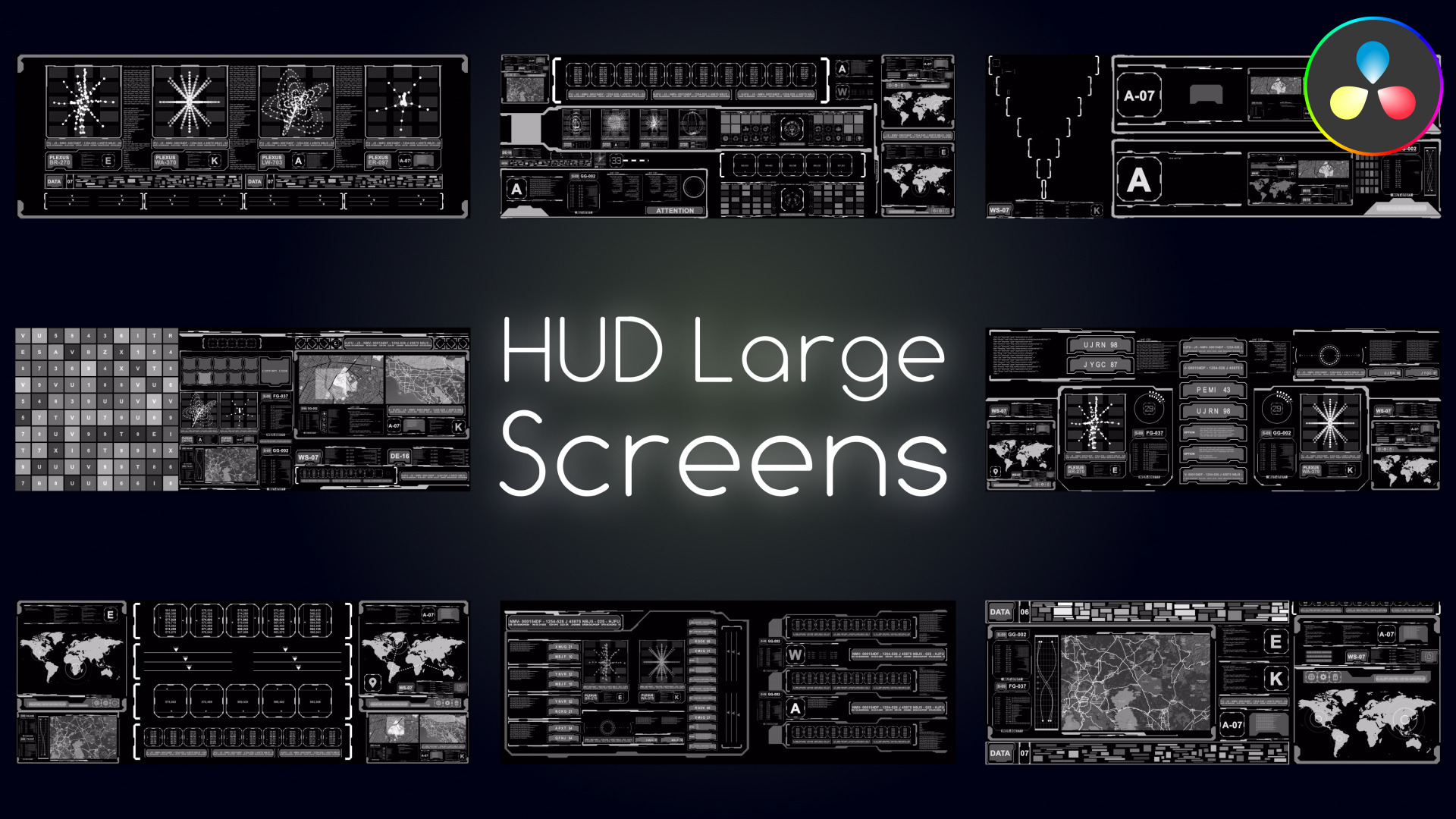 HUD Large Screens DaVinci Resolve