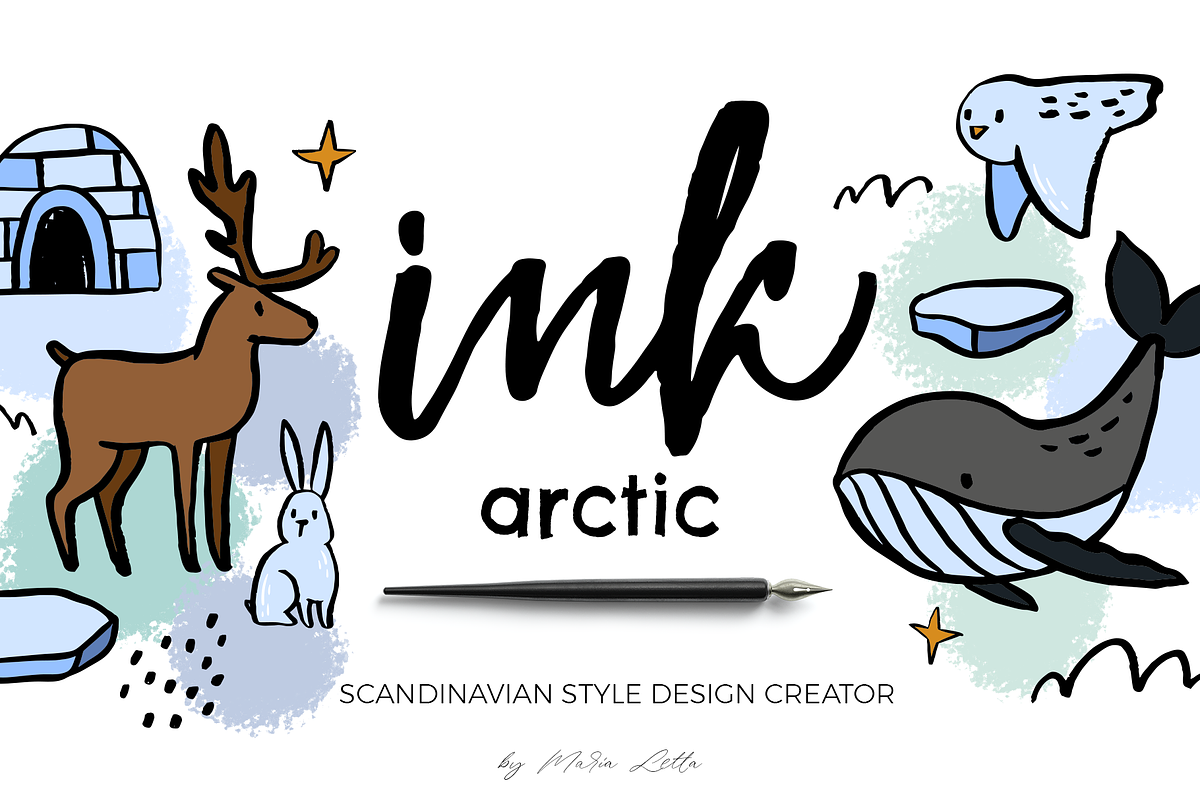 Scandinavian Arctic fun ink creator, an Animal Illustration by Beauty Drops