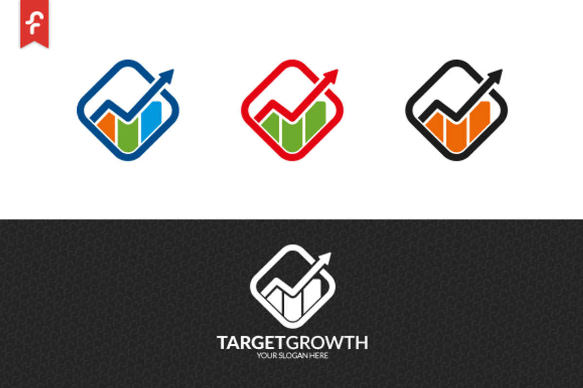 Target Growth Logo, a Branding & Logo Template by ft.studio