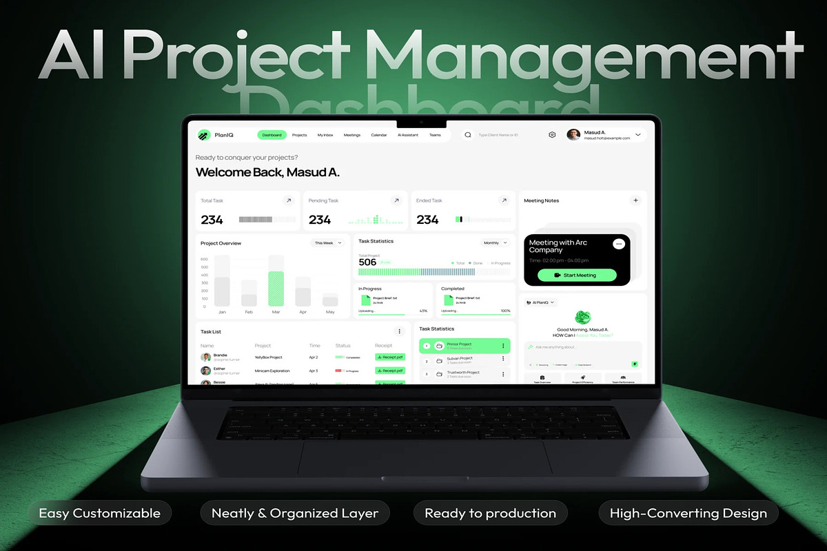 PlanIQ-AI Project Management Dashboard