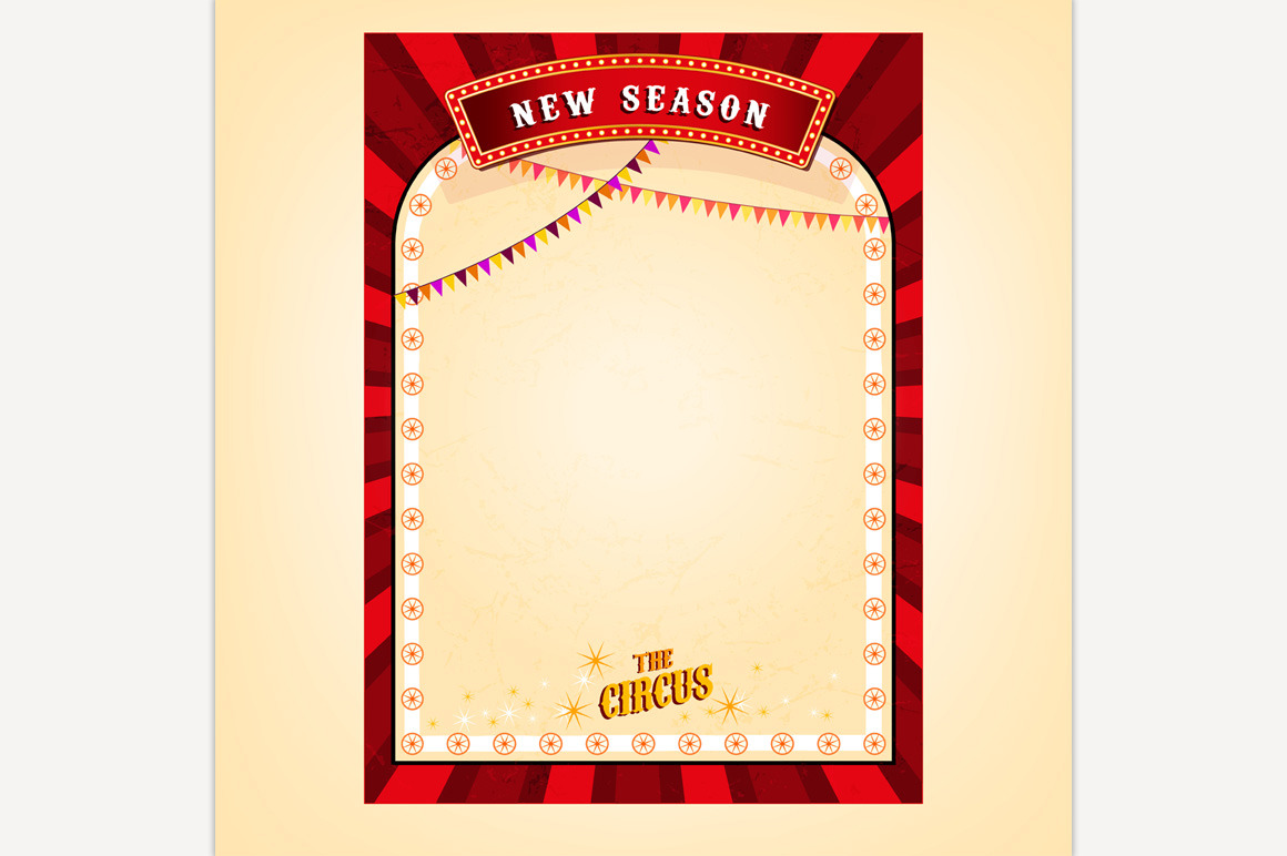 Vector Circus Poster, a Decorative Illustration by Anna's Shop ...