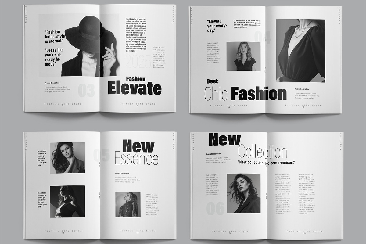 Modern Fashion Magazine Layout