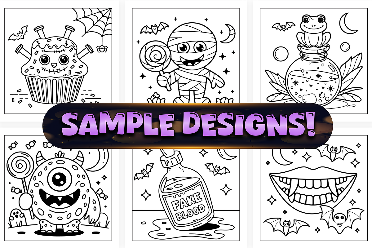 Bold Easy Spooky Stuff Coloring Pages