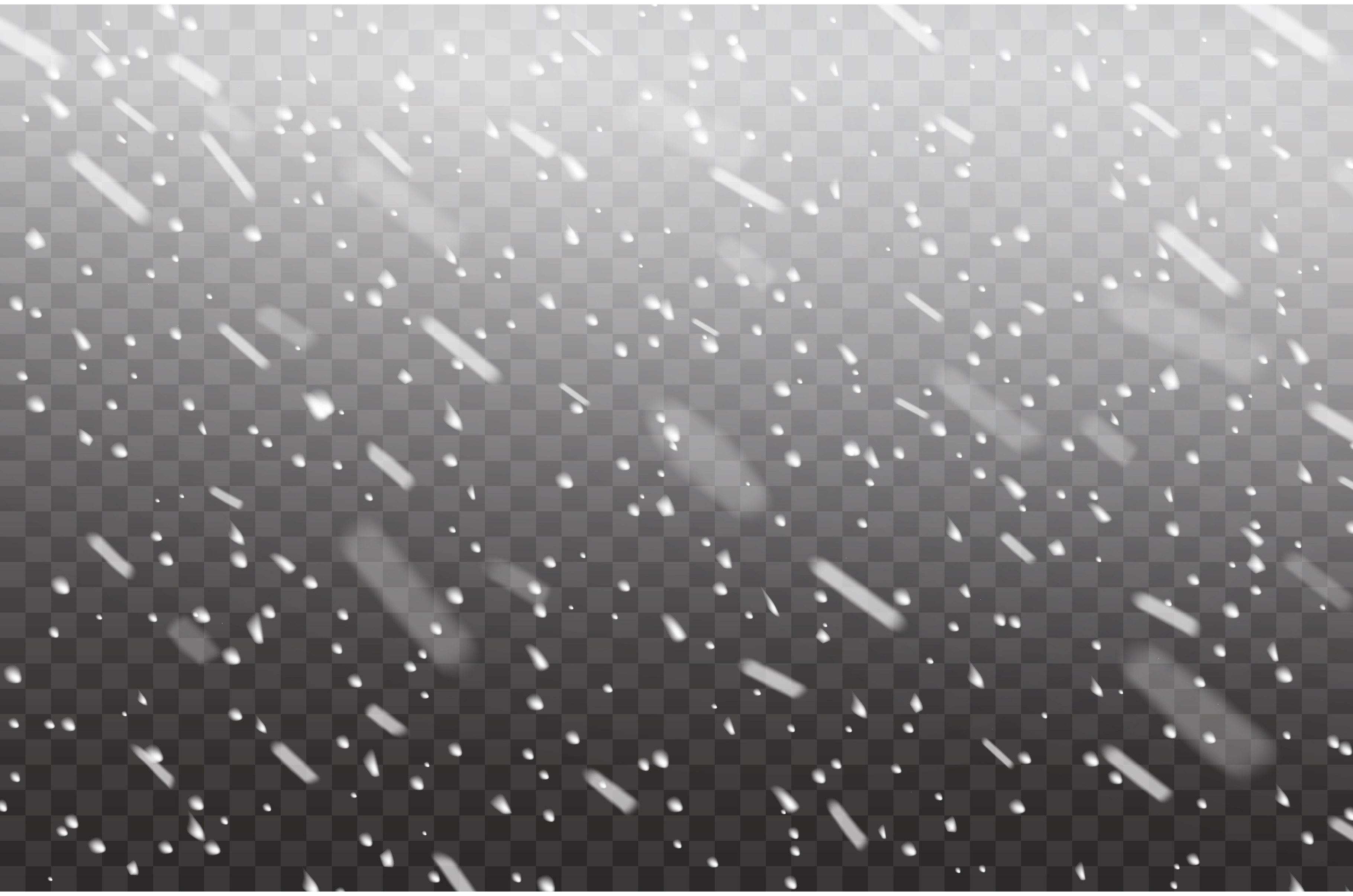 Realistic falling snow, transparent | Decorative Illustrations ...