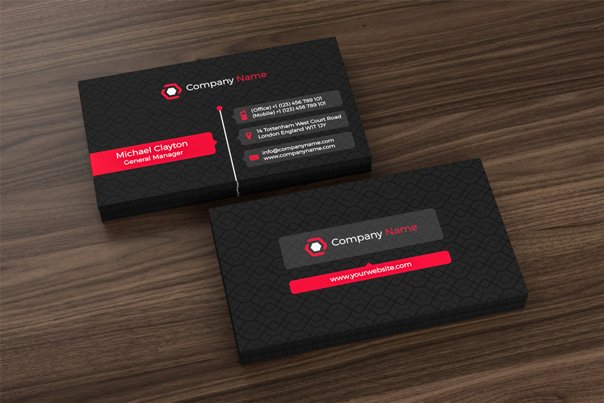 Corporate Business Card (3 Color), a Business Card Template by aykutfiliz