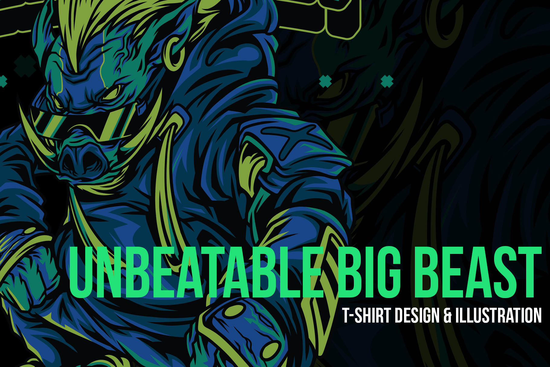 Unbeatable Beast Mutant Illustration, an Animal Illustration by badsyxn