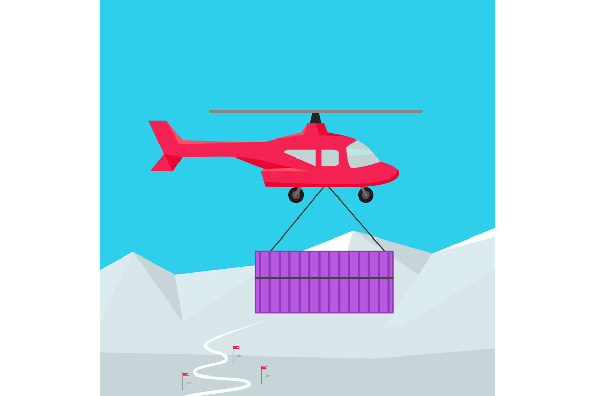 Helicopter Worldwide Warehouse, a Technology Illustration by robuart