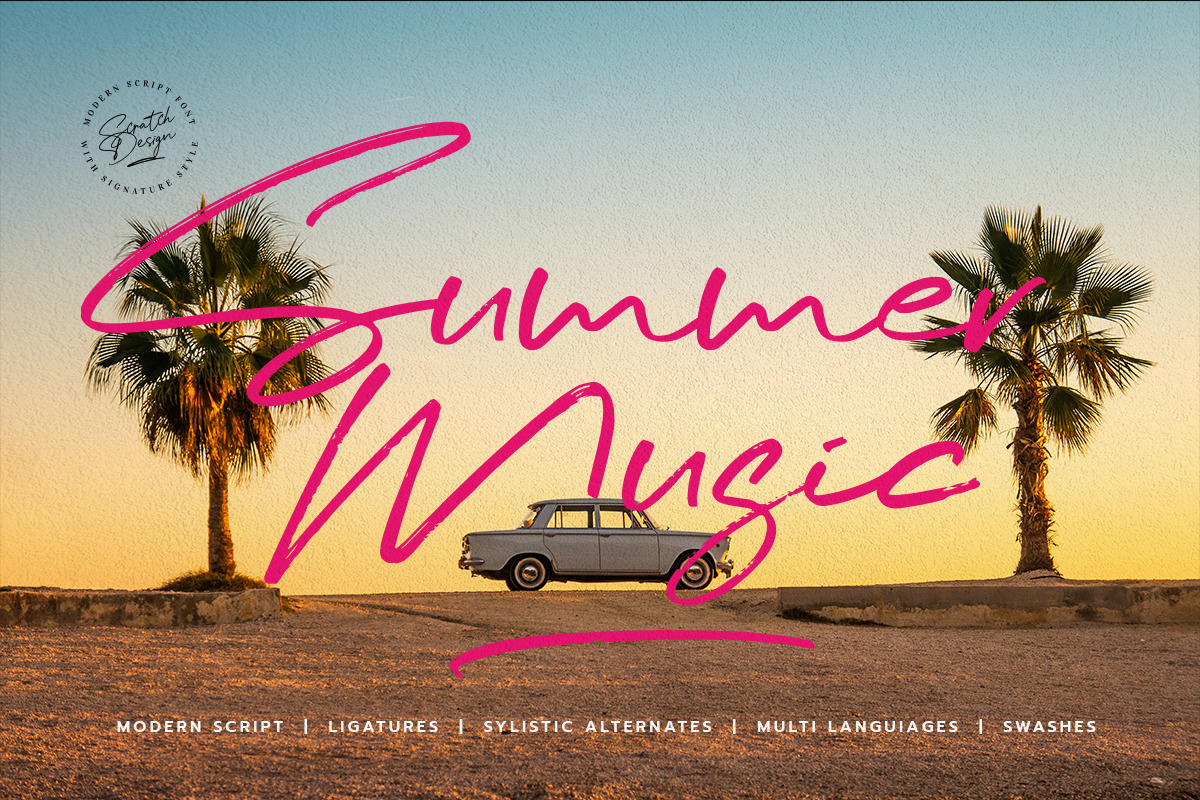 Handwriting with dry ink brush signature