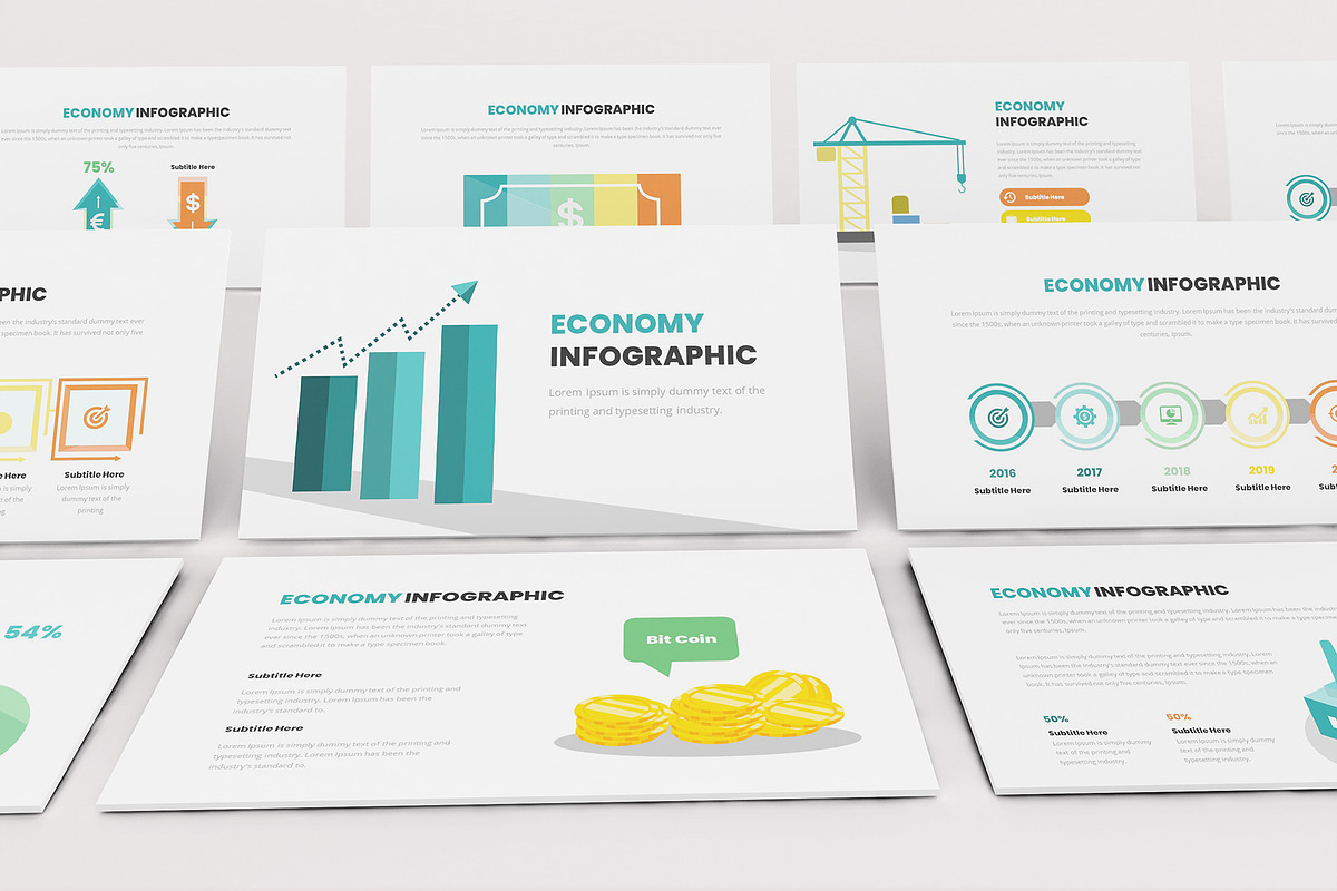 Economy Infographic Powerpoint, a Presentation Template by Formatika Studio
