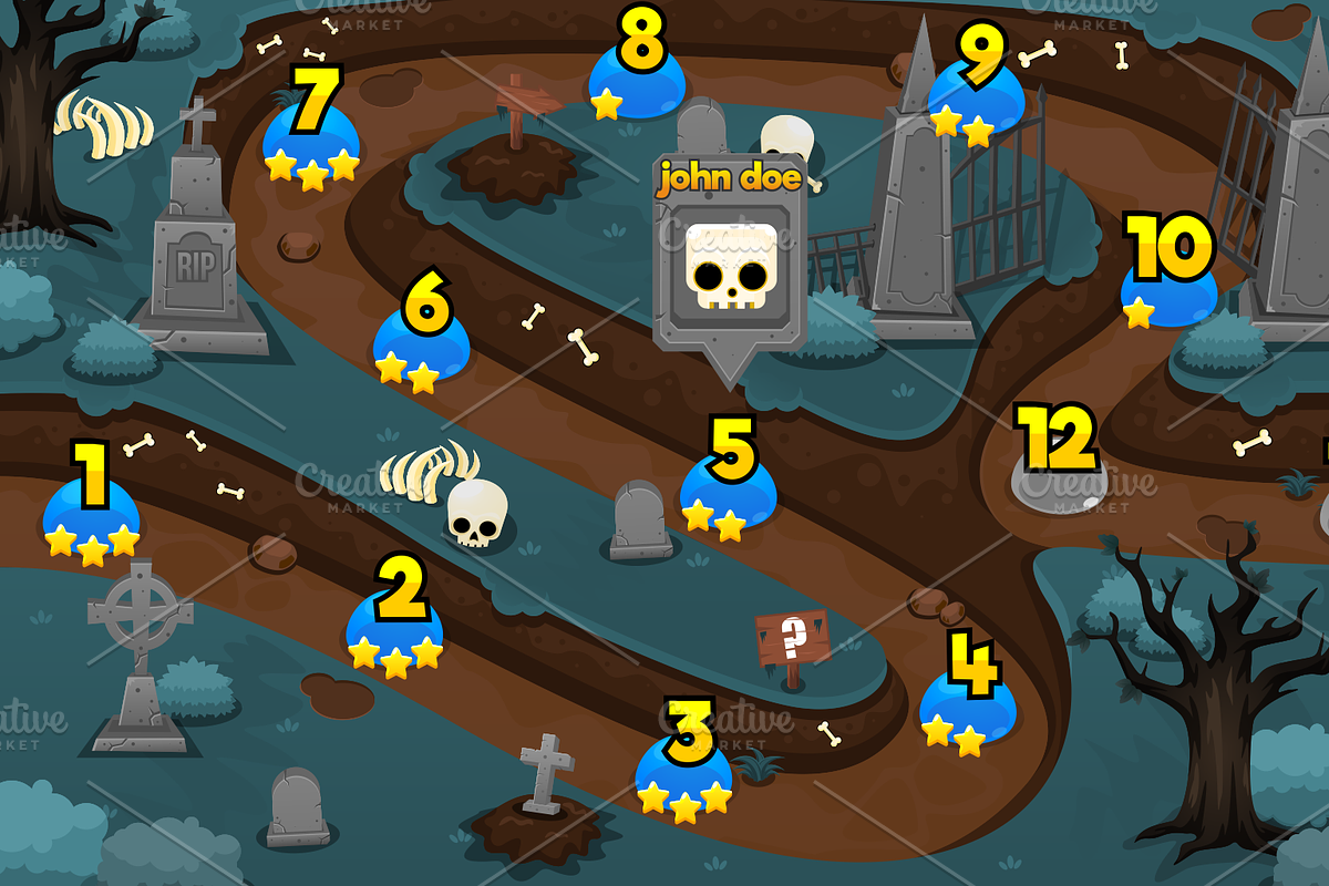 Game Level Map Pack - Horizontal Mod, an Illustration by pzUH ...