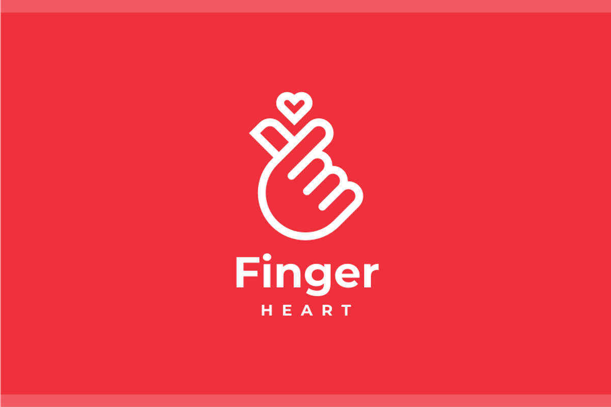 Finger Heart Logo, a Branding & Logo Template by yopie | Creative Market
