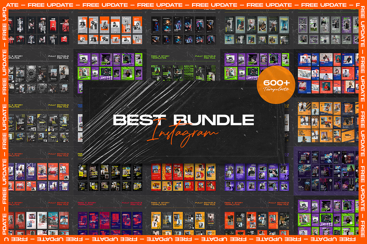 Hype Instagram Bundle Vol.1, a Social Media Template by Creatchees.std