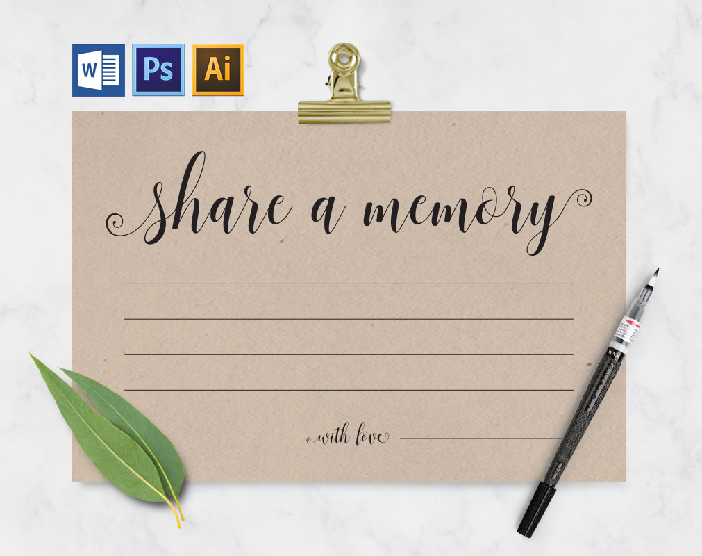 Share a Memory Card SHR36, an Invitation Template by Shafura_Wedding