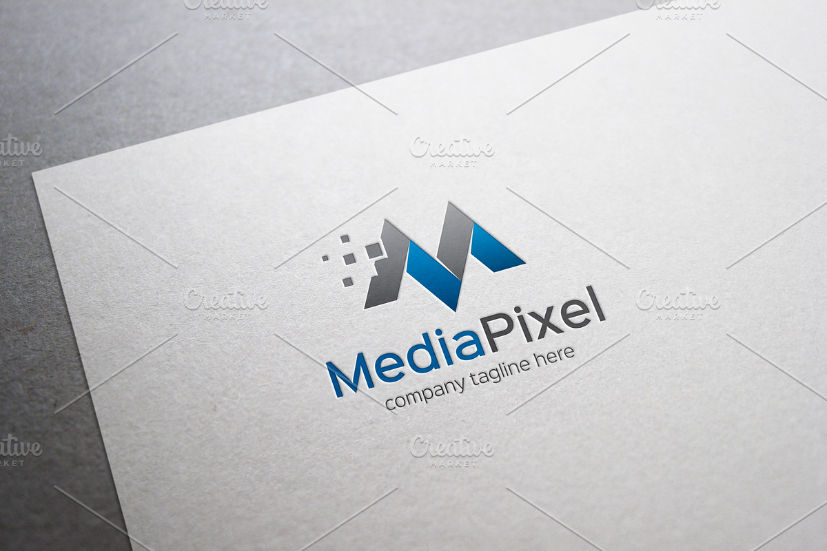 Media Pixel Letter M Logo, a Branding & Logo Template by XpertgraphicD