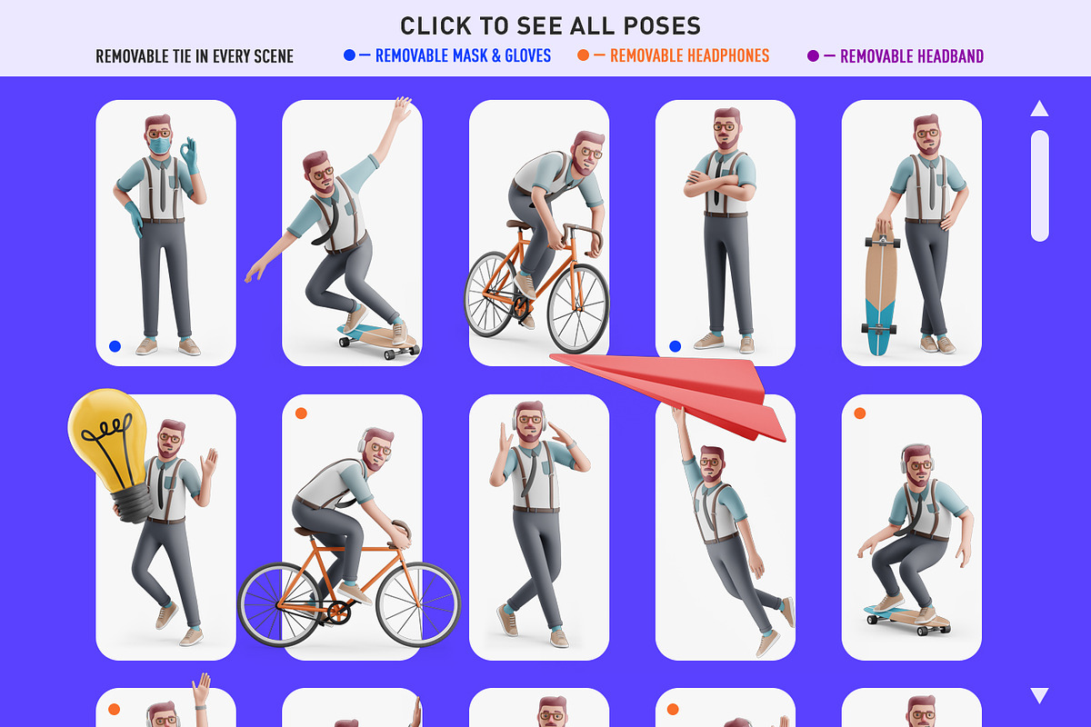 THIS IS OLIVER | 3d character set, a Technology Illustration by As Good ...