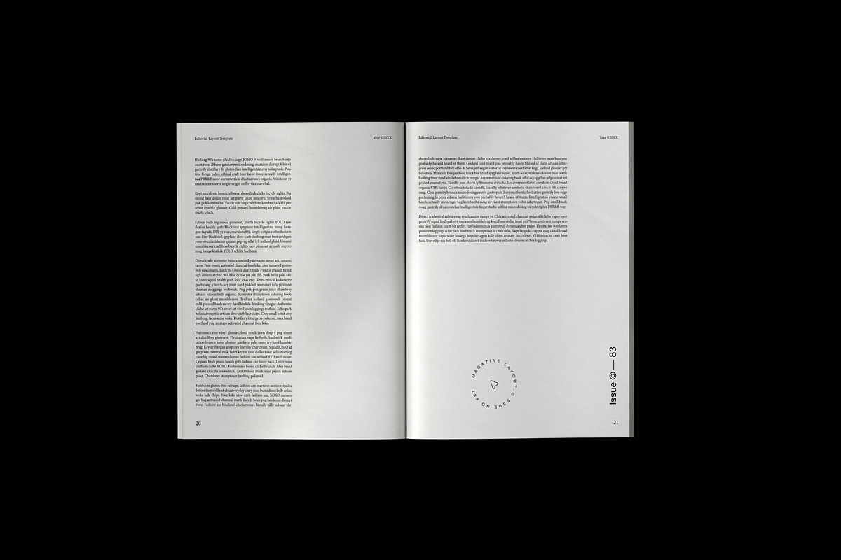 Minimalist Editorial Magazine Layout