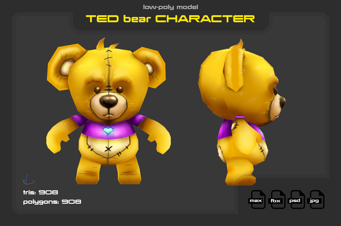 TED, a Characters & Person 3D Model by stallfish's art store