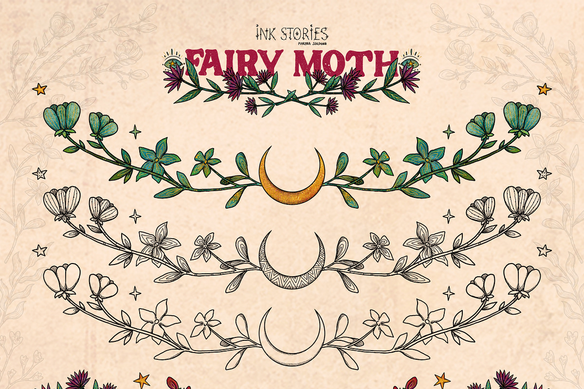 Fairy Moth, an Animal Illustration by Ink Stories