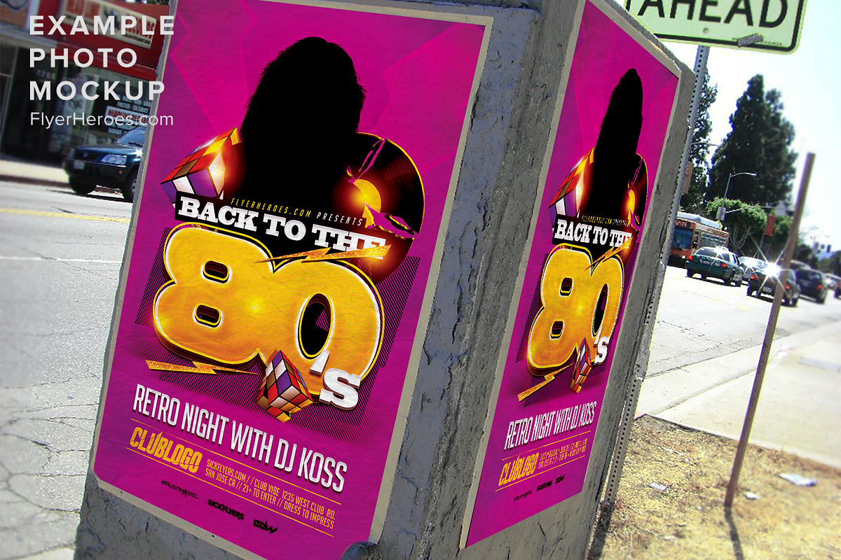 80s Flyer Template, a Flyer Template by FlyerHeroes