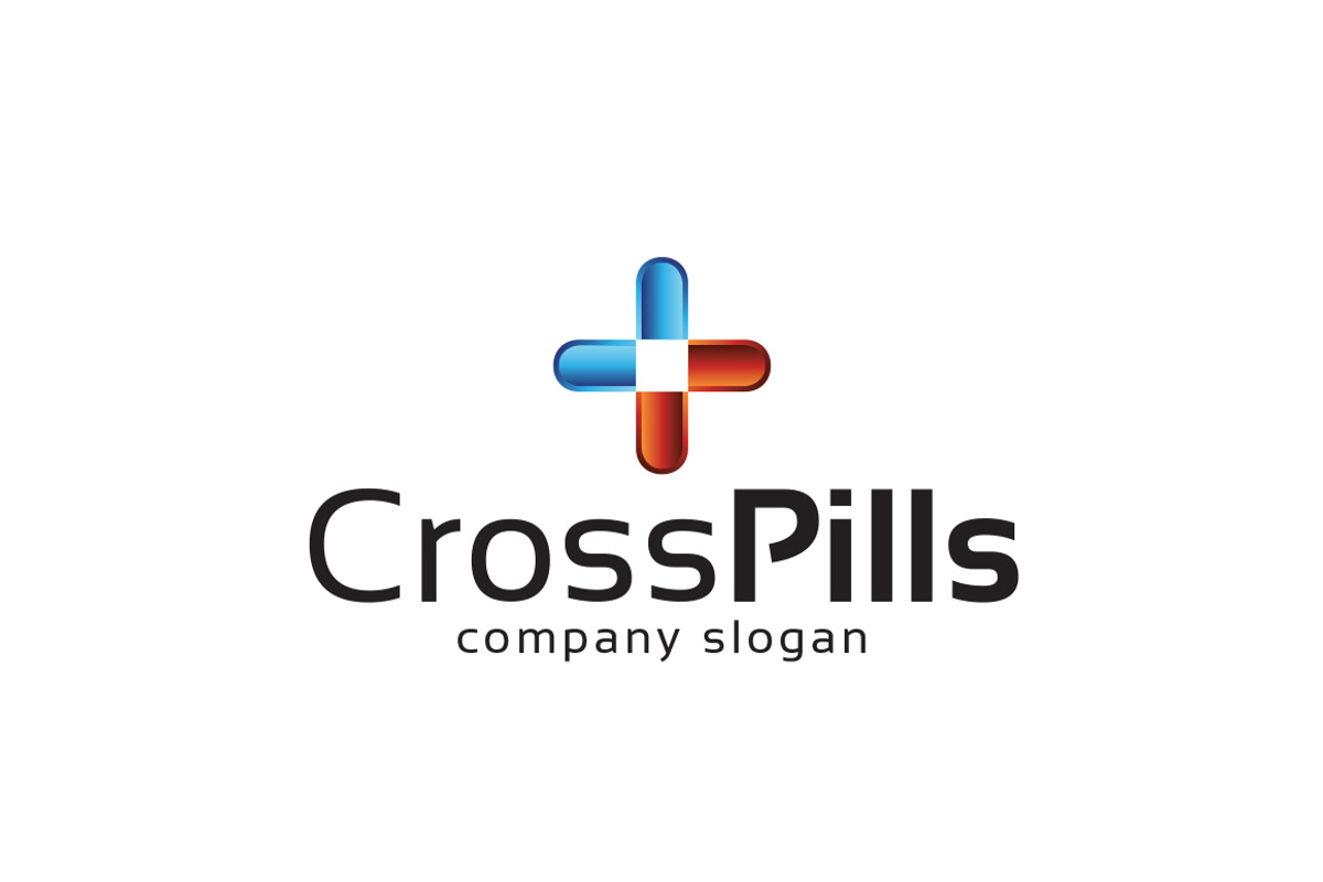 Cross Pills Logo, a Branding & Logo Template by EmilGuseinov