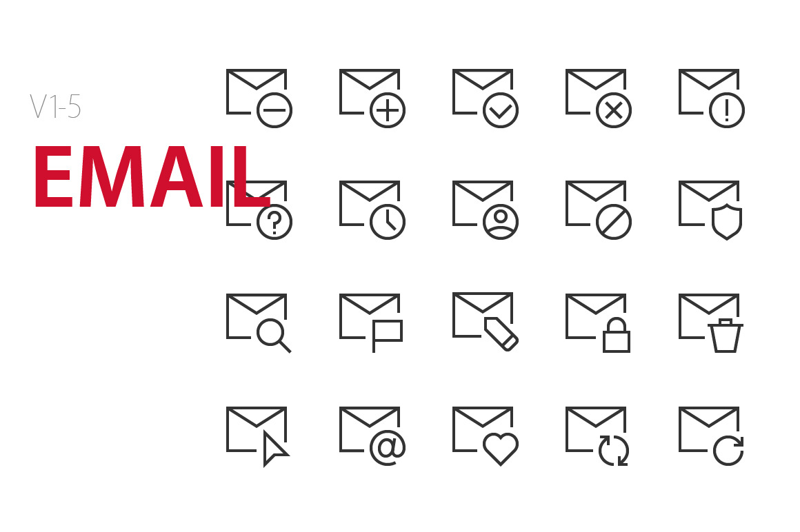 100 Email UI icons | Outline Icons ~ Creative Market