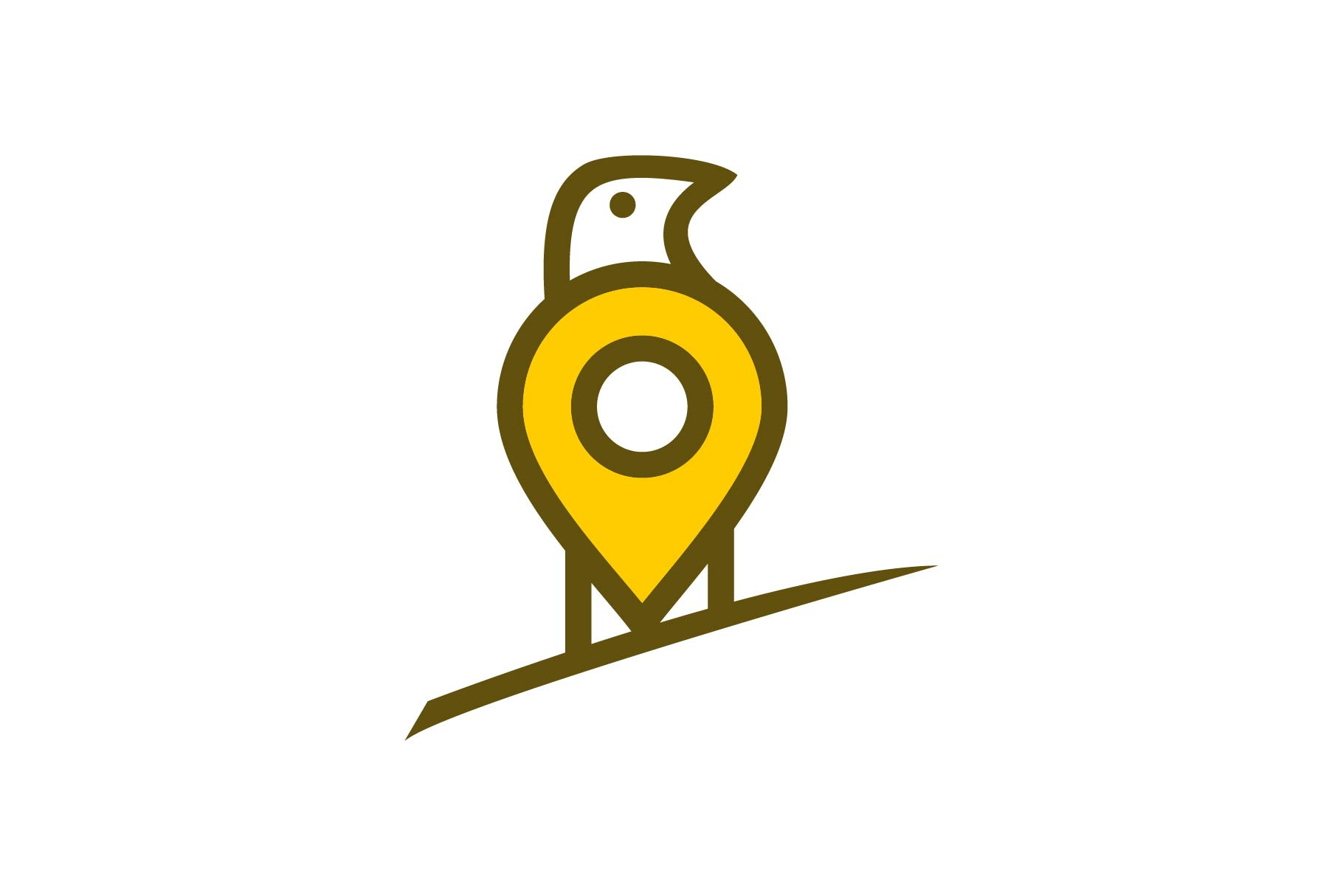 bird location spot logo, a Branding & Logo Template by ZHR Creative