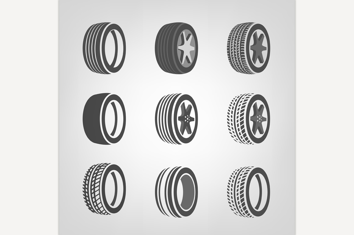Tires Icons Collection, an Icon by Anna's Shop