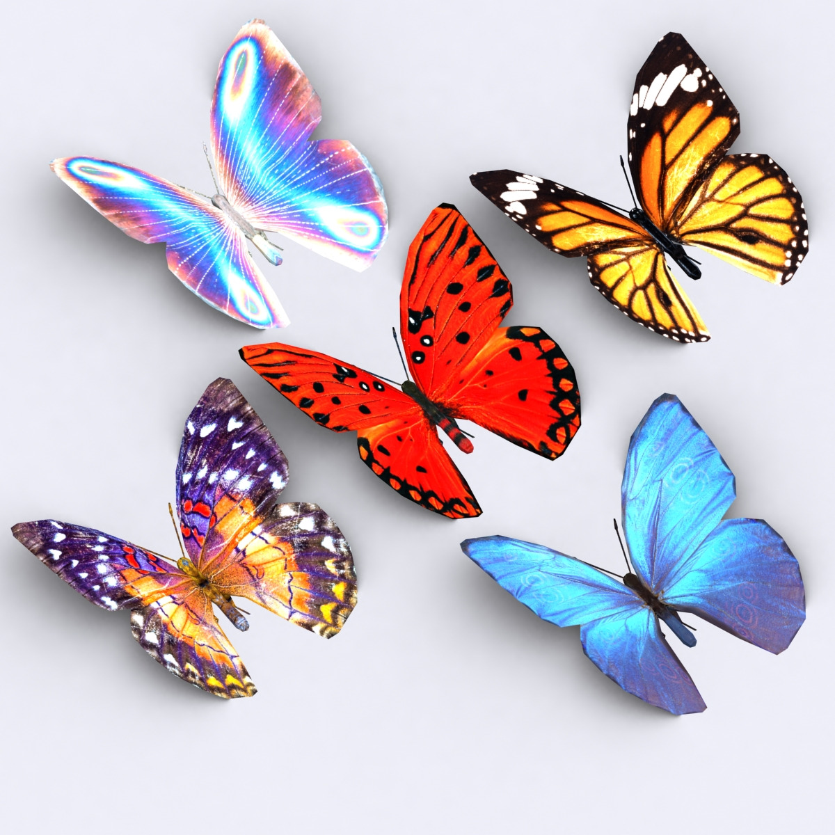 3DRT -Birds and critters - Butterfly, an Animal 3D Model by 3DRT.com ...