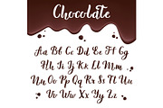chocolate alphabet. calligraphic, a Texture Illustration by Multigon