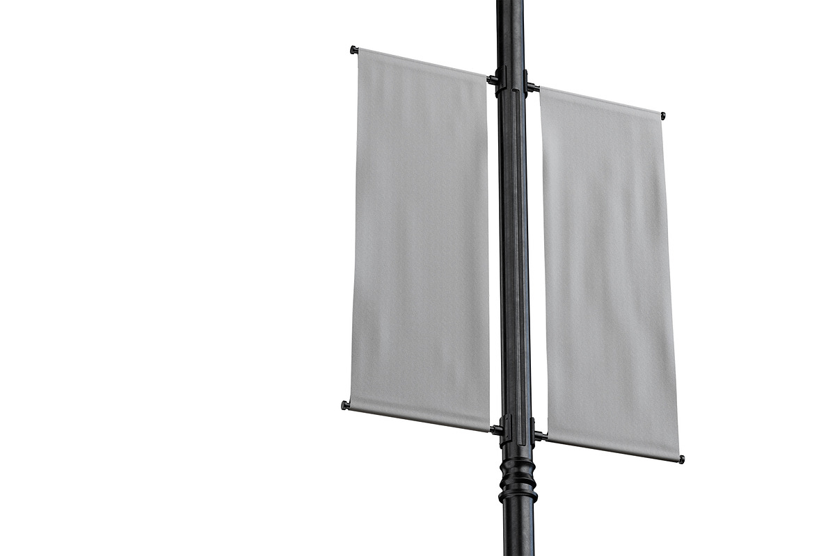 Lamp Post Banner Mockup
