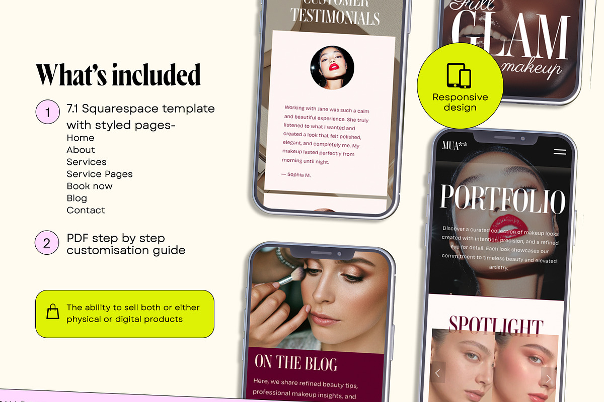 Makeup Artist Website Squarespace, a Squarespace Template by Template ...