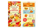 Fast food vector templates for restaurant menu, a Food Illustration by ...