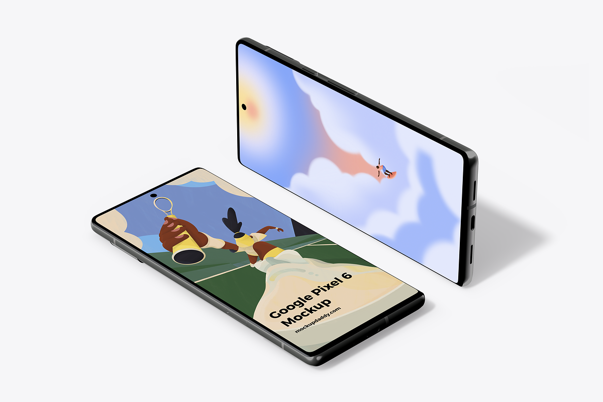 Google Pixel 6 Mockup, an Android Mockup by Mockupdaddy