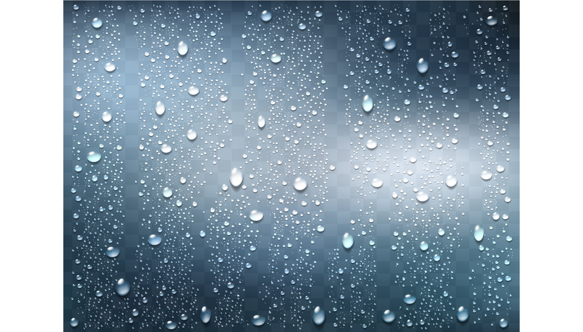 Realistic water droplets. Vector, a Texture Illustration by ecco