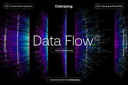 Dataism IV - Vector bundle, a Technology Illustration by Colorpong