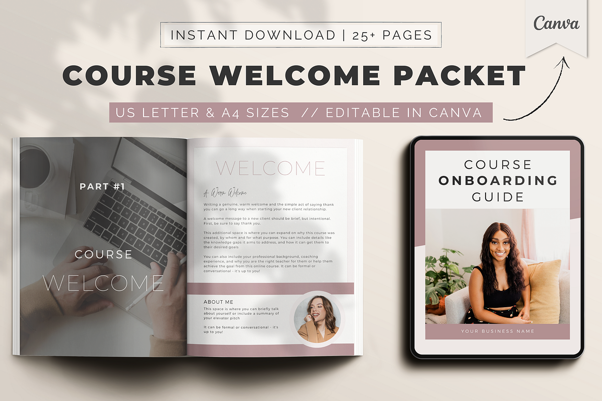 Online Course Welcome Packet | Canva, a Brochure Template by Designs by ...