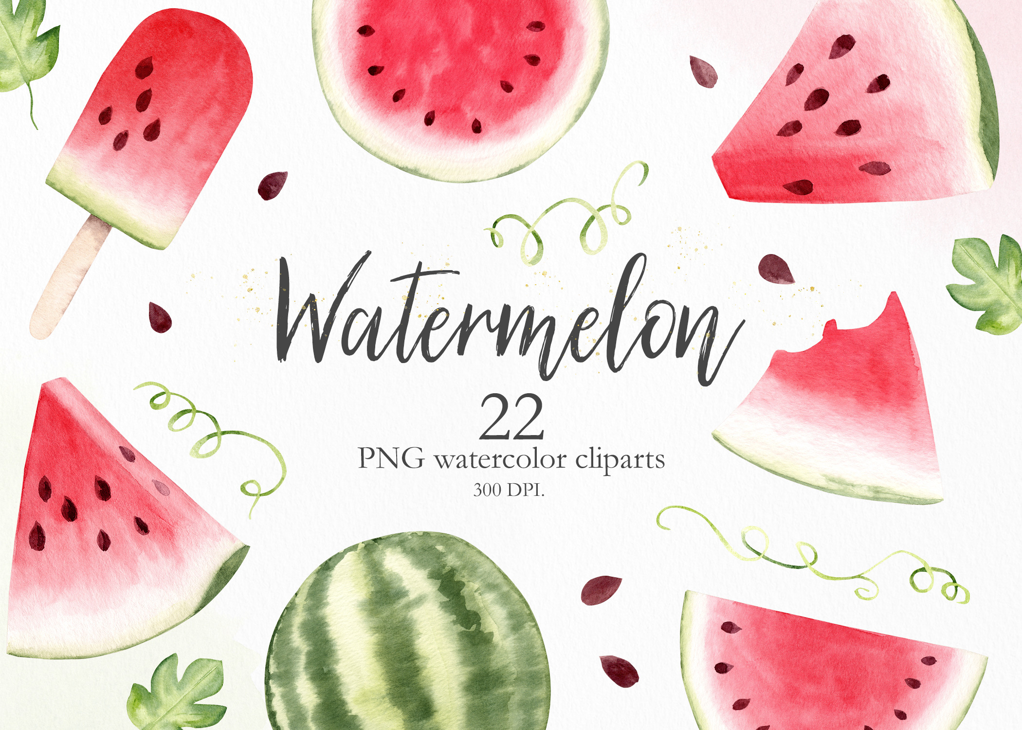 Watermelon Clipart Collection, a Decorative Illustration by ...