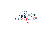alaska lettering map letter mark, a Branding & Logo Template by vastard