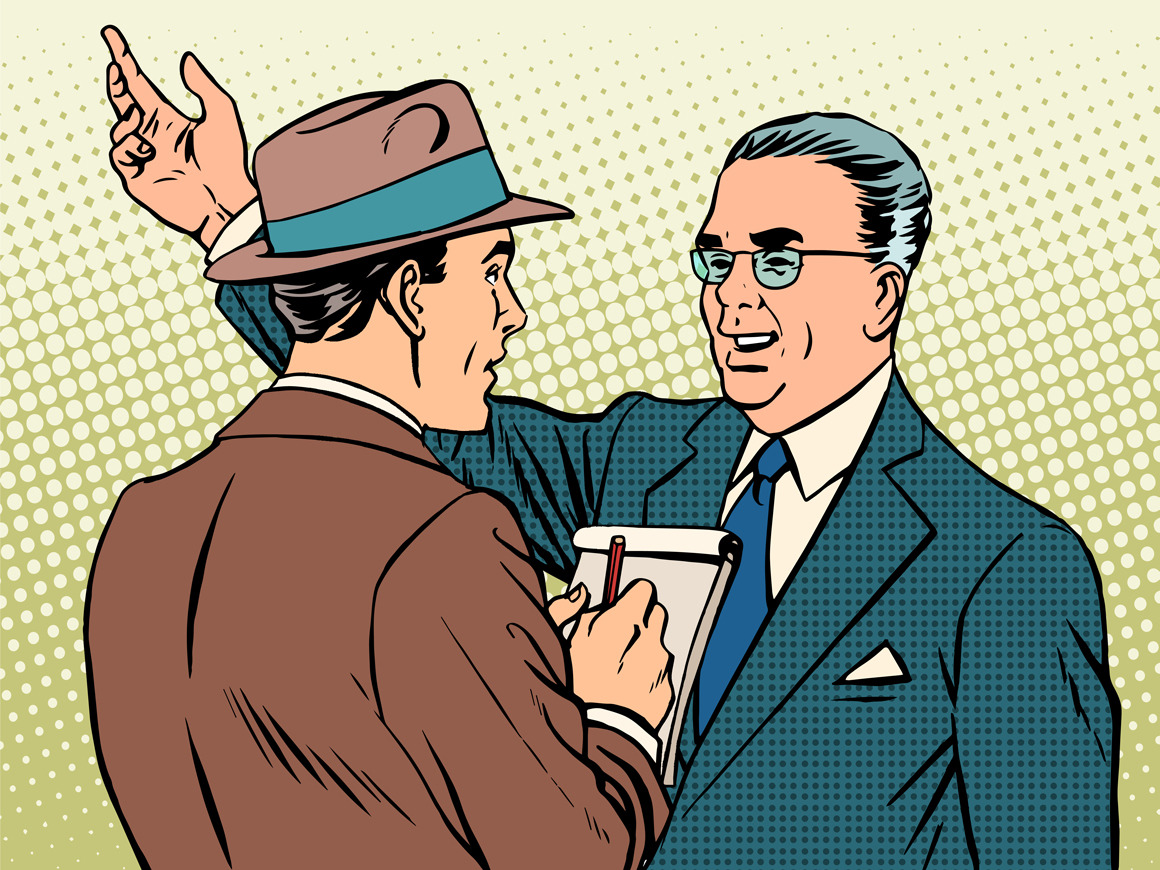 Politics and news journalist, a Work Illustration by studiostoks